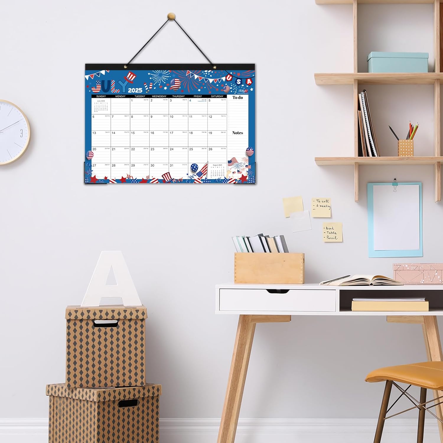 2025-2026 Desk Calendar - Desk Calendar 2025-2026, 17"×12", JUL.2025 ...
